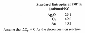 Solved Calculate the temperature at which silver oxide | Chegg.com